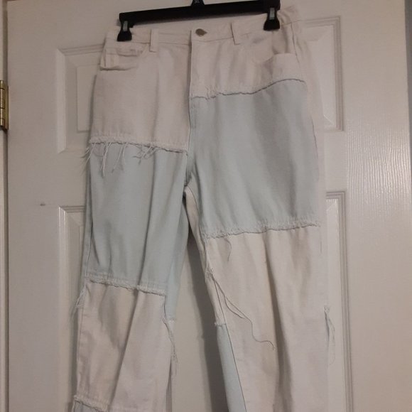 SHEIN | Jeans | Womens Distressed Patchwork Shein Jeans | Poshmark